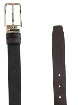 Montblanc Reversible Embossed-leather Belt