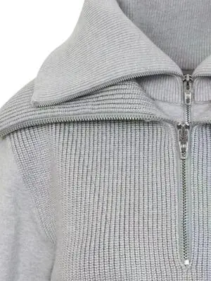 Balenciaga Layered-collar Ribbed-knit Sweater