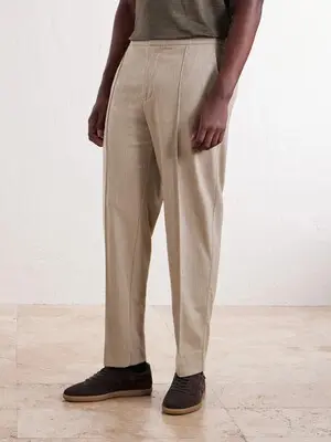 Zegna Straight-leg Wool, Cashmere And Silk-blend Trousers