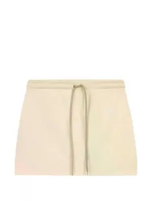 Gcds Logo-embroidered Drawstring Mini Skirt - Neutrals