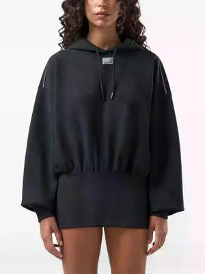 Gcds Logo-patch Drawstring-hood Mini Dress
