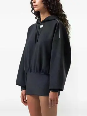 Gcds Logo-patch Drawstring-hood Mini Dress