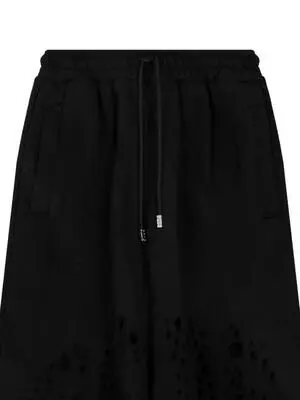 Gcds Logo-perforated Laser-cut Track Pants