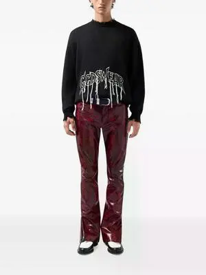 Gcds Embroidered Distressed Sweater
