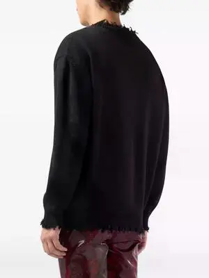 Gcds Embroidered Distressed Sweater