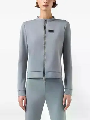 Gcds Logo-patch Zip-up Sweatshirt