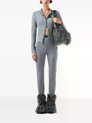 Gcds Logo-patch Contrast-trim Leggings