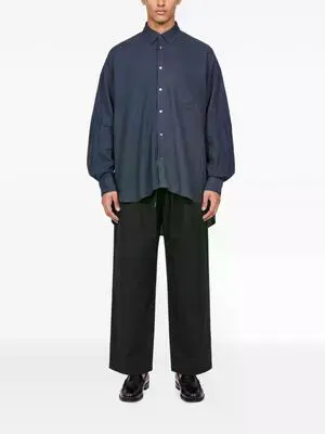 You Must Create Patch-pocket Long-sleeve Shirt - Blue