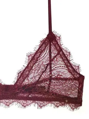 ANINE BING Lace-trim Bra - Red