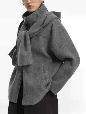 JNBY Hooded Scarf-detail Coat