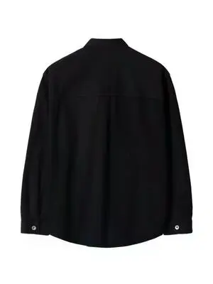 Maison Kitsuné Fox-embroidered Cotton Shirt Jacket