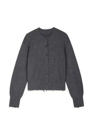 JNBY Distressed Cropped Cardigan - Grey