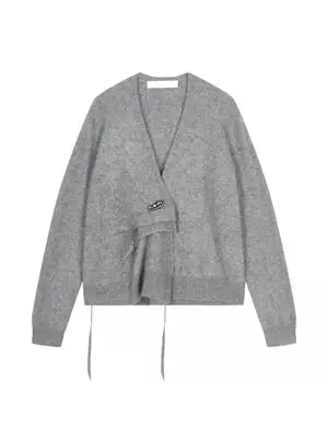 JNBY Asymmetric Draped Cardigan - Grey