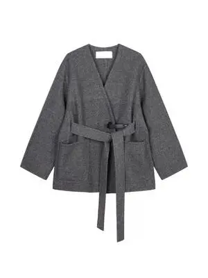 JNBY Belted Wool Coat - Grey