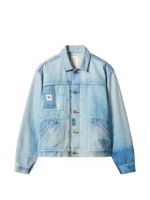 Maison Kitsuné Patchwork Cotton Denim Jacket - Blue