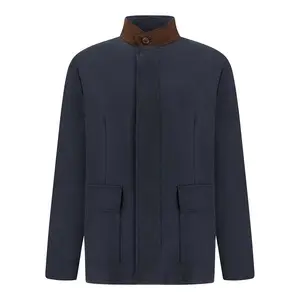 Paul & Shark Wool Field Jacket With Suede Details