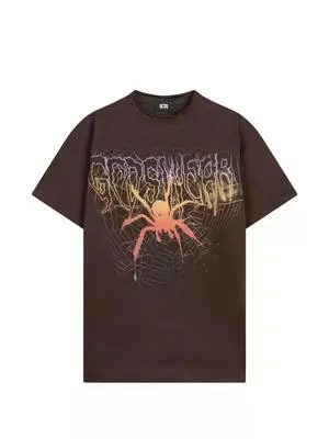 Gcds Graphic-print Boxy T-shirt - Brown