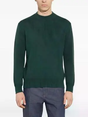 PAOLO PECORA Ribbed-knit Crew-neck Sweater