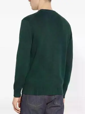 PAOLO PECORA Ribbed-knit Crew-neck Sweater