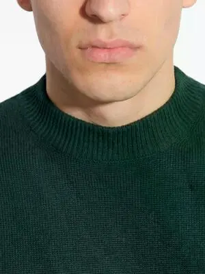 PAOLO PECORA Ribbed-knit Crew-neck Sweater