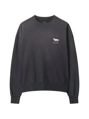 Maison Kitsuné Logo-print Cotton Sweatshirt - Grey