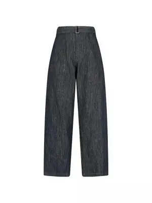 CROQUIS Belted Wide-leg Trousers