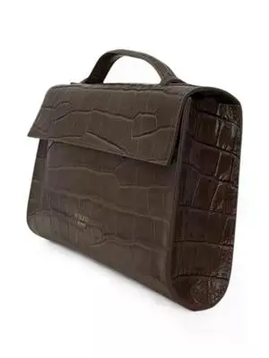 AVENUE 67 Paloma Croc-effect Leather Clutch Bag