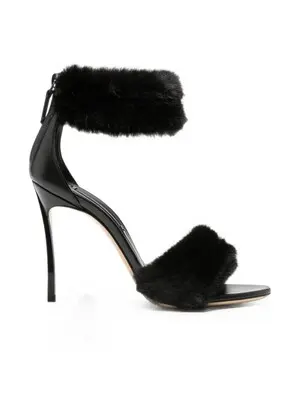 Casadei Ecofur Sandals "diva - Black
