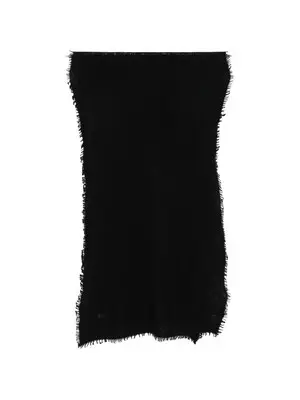 MIRROR IN THE SKY Scarf Lightweight Open-knitted Plain - Black