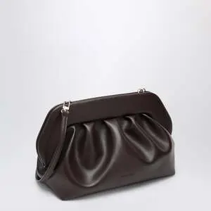 THEMOIRE Bios Plum-colored Leather Clutch Bag - Brown