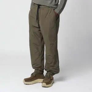 Moncler Olive Trousers In Technical Fabric