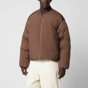 Studio Nicholson Frye Bark Nylon Bomber Jacket - Brown