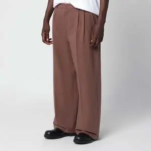 THESTROY Brick-coloured Inno Trousers In Wool Blend