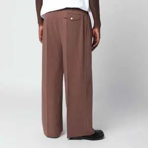 THESTROY Brick-coloured Inno Trousers In Wool Blend