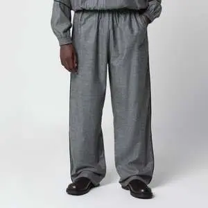 WILLY CHAVARRIA Ruff Rider And Black Wool Blend Pants - Brown