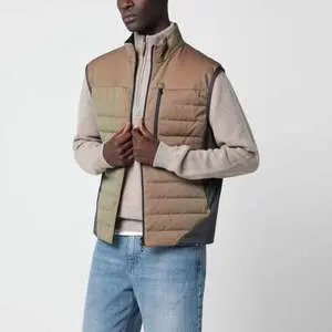 Sease Intrepid Iridescent Tech-wool Padded Vest - Beige