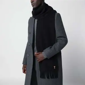 AMI Paris De Coeur Wool Scarf