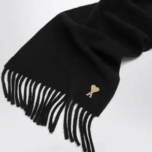 AMI Paris De Coeur Wool Scarf