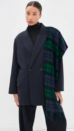 FRENKEN Crushed Scarf Blazer