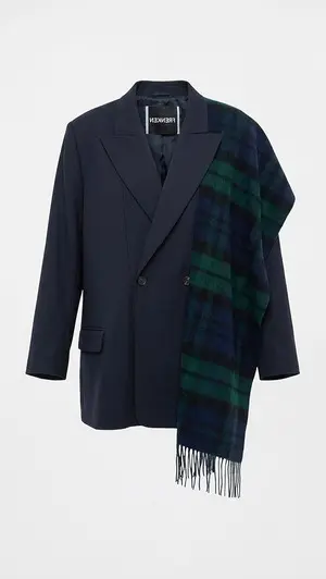 FRENKEN Crushed Scarf Blazer