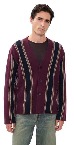 Guest In Residence Baja Everywear Cashmere Cardigan - Fig Combo