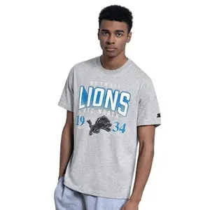 STARTER Heather Gray Detroit Lions Two-pack Throwback Logo T-shirt Set