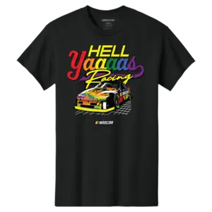 CLASSIC INK Nascar Hell Yaaaas Racing Pride T-shirt - Black