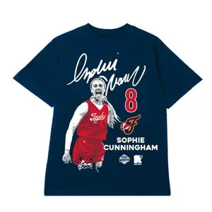 ROUND21 Sophie Cunningham Indiana Fever Player Graphic T-shirt - Navy