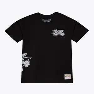 Mitchell & Ness Philadelphia 76ers Chrome Heritage T-shirt - Black