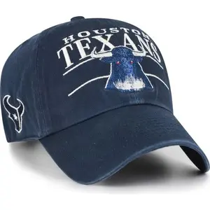 '47 Houston Texans Throwback Graphic Clean Up Adjustable Hat - Navy