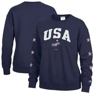 Champion Los Angeles Dodgers Americana Fleece Crewneck Sweatshirt - Navy