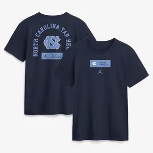 JORDAN BRAND North Carolina Tar Heels Primetime Crew T-shirt - Navy