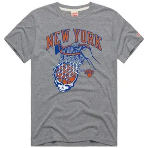 HOMAGE New York Knicks X The Grateful Dead Tri-blend T-shirt - Gray