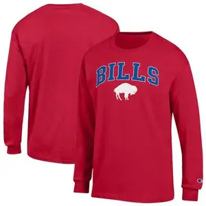 Champion Buffalo Bills Arch Over Logo Long Sleeve T-shirt - Red